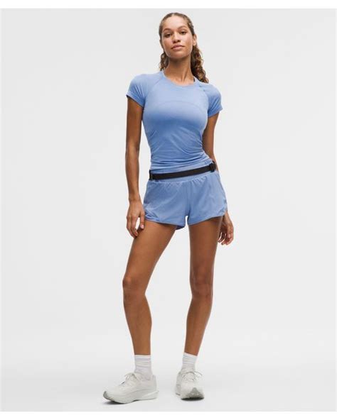 Lululemon Hotty Hot High Rise Lined Short 25 In Blue Lyst