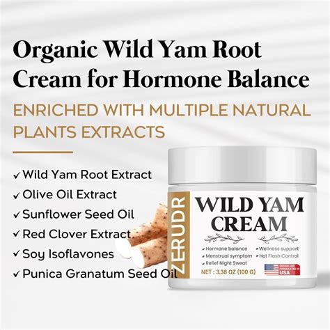 Wild Yam Cream Wild Yam Cream Organic For Hormone Balance Womens