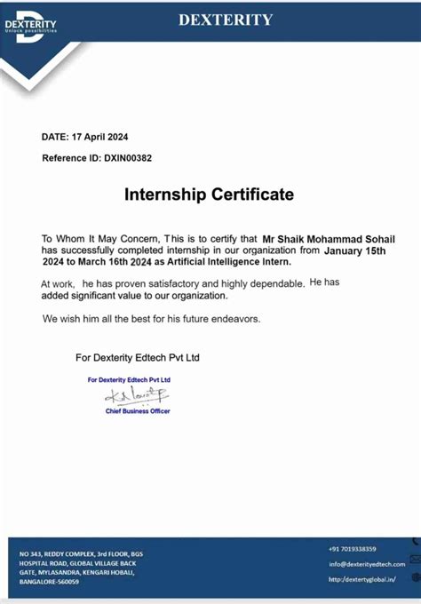 mohammad sohail shaik on linkedin 🌟 excited to share my internship