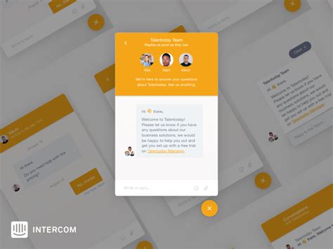 Intercom Messenger UI Sketch Freebie Download Free Resource For Sketch Sketch App Sources