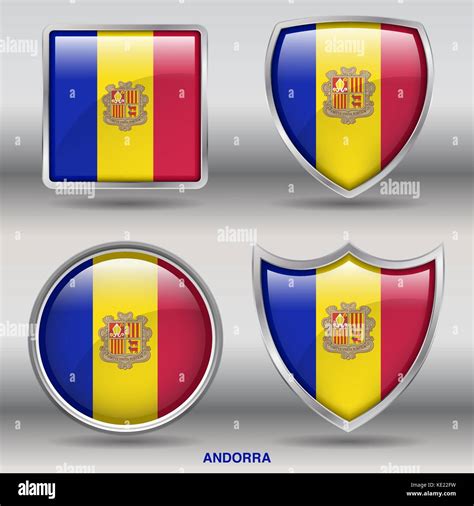 National Flag Of Andorra Stock Vector Images Alamy