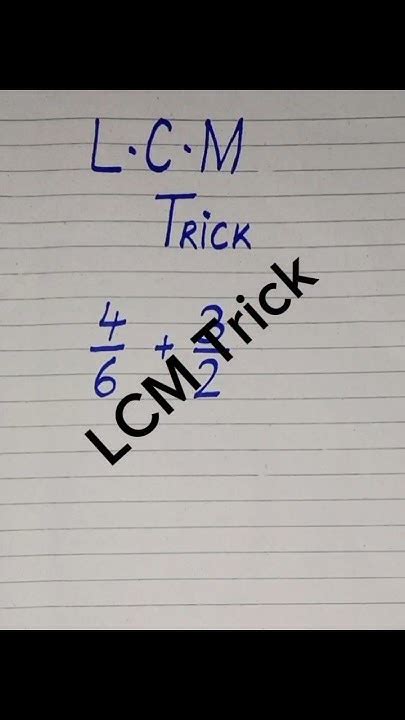 Lcm Tricksmaths Mathlearning Matheducation Shortsvideo Shorts