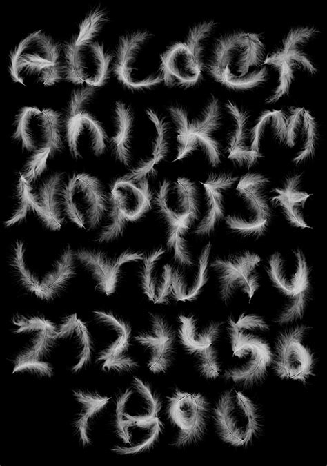 Feather Font Handmadefont Feather Font Handmadefont