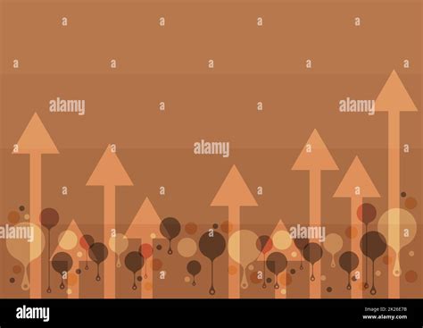 Illustration Of A Long Arrows Floating Smoothly Towards The Sky High Large Lengthy Pointer
