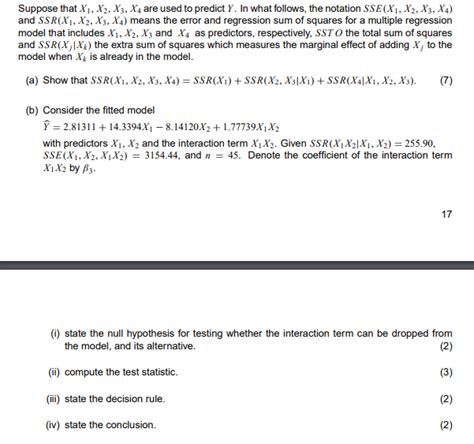 suppose that x1 x2 x3 x4 are used to predict y in