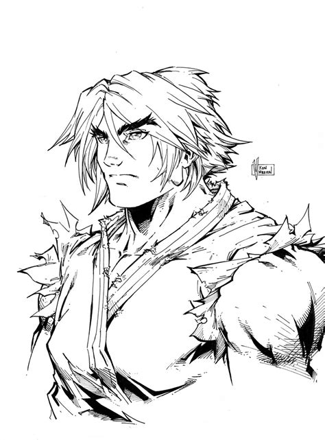 V Ken Marion Ken Masters From Street Fighter — Modern Mythology Comic Art