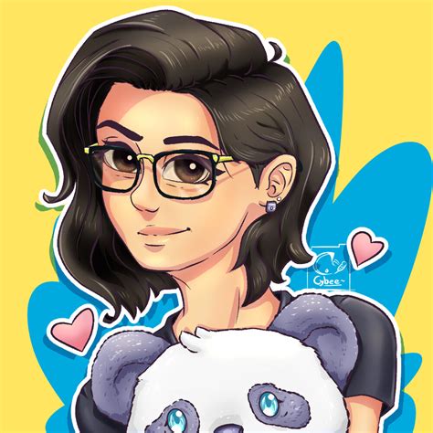 Cybelle Cybee Barbosa Cartoony Self Portrait