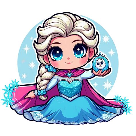 Princess Elsa Png Clipart Baby Elsa Cute Elsa Image Frozen Princess Instant Download Etsy