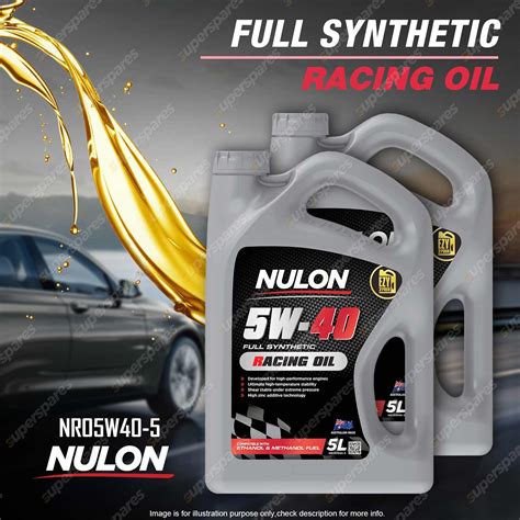 2 X Nulon Full Synthetic 5w 40 Racing Engine Oil 5l Nro5w40 5 Ref Nr5w40 5