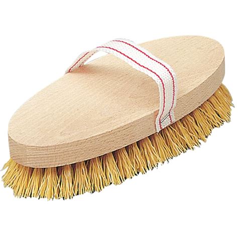 Spazzola Per Cavalli Con Setole In Nylon E Manico In Legno 22 Cm