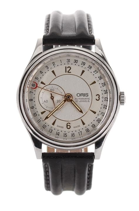 Oris Pointer Date Automatic Stainless Steel Gentlemans Wristwatch Ref 7461 Silvered Dial