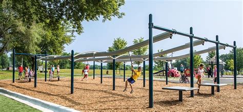 A Playground Zip Track With A Built In Elevation That Offers A Smooth