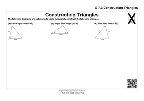 Constructing Triangles G 7 3 Teaching Resources