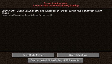 Im Having A Issue With Downcraft Tweaks How Can I Fix Rdawncraft