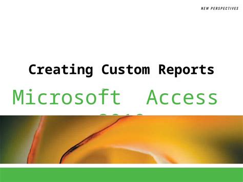 Pptx Creating Custom Reports Objectives View Filter And Copy