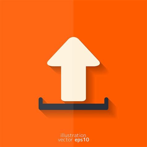 Premium Vector Upload Icon Send File Flat Design