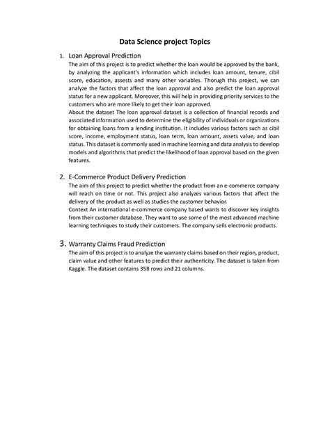 Data science project idea Data Science project Topics Loan Approval PredicƟon The aim of