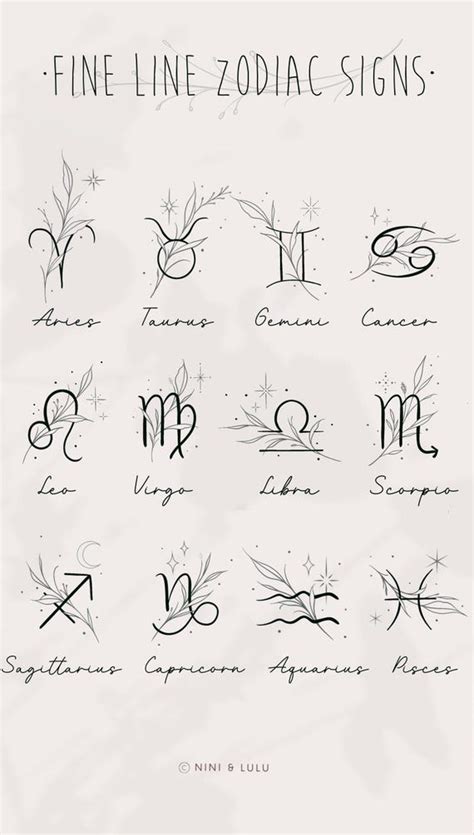 Simple Zodiac Tattoos 60 Photos