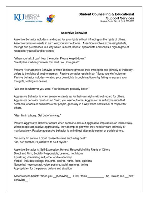 Assertiveness Pdf Nonverbal Communication Communication