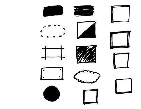 Line Shape Marker Underline Arrow Heart Brush Element Chalk Set Hand Drawn Sketch Marker