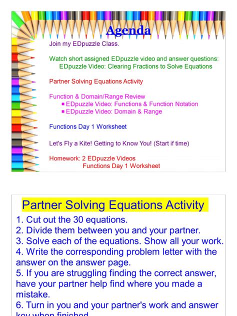 Unit 1 Day 1 Function Review Black Agenda Pdf