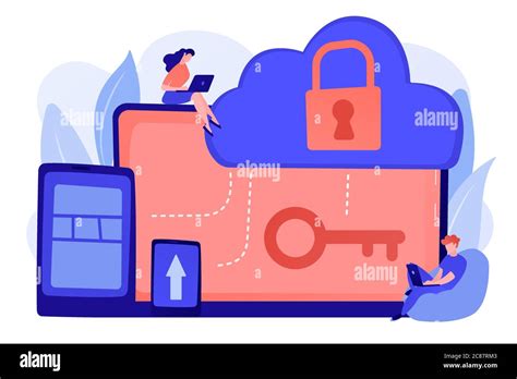 Cloud Computing Security Concept Vector Illustration Stock Vector Image Art Alamy