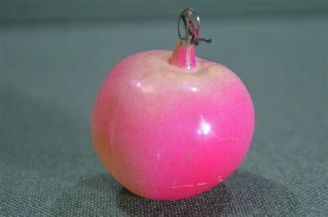 Купить Елочная игрушка стеклянная Персик Стекло подвес 1 СССР цены фото описание