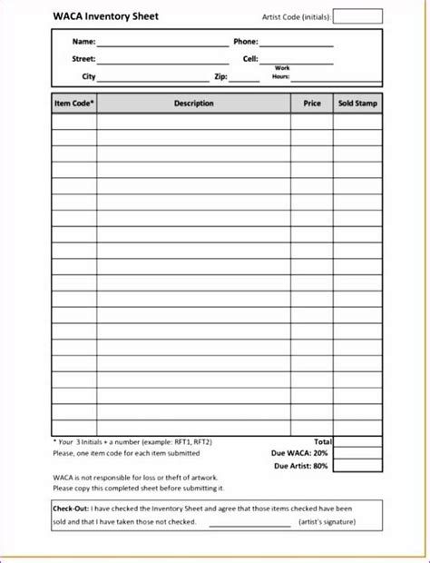 Small Business Inventory Spreadsheet Template Midi