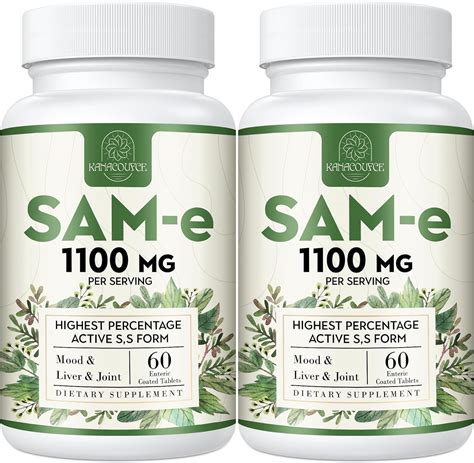 Kanacoufce 1100mg Sam E S Adenosyl L Methionine Sam E Supplement For Mood Joint
