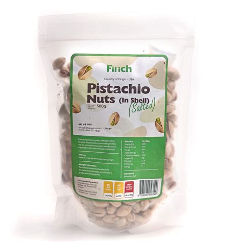 finch in shell pistachio nuts salted 500g finch