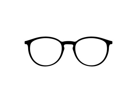 Eye Glasses Silhouette Pictogram Front View Flat Style Can Use For