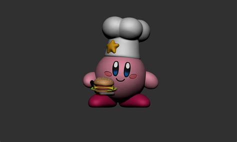 Archivo Stl Chef Kirby 👩‍🍳 ・plan De Impresión En 3d Para Descargar・cults