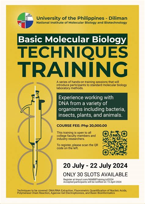 Basic Molecular Biology Techniques Training University Of The