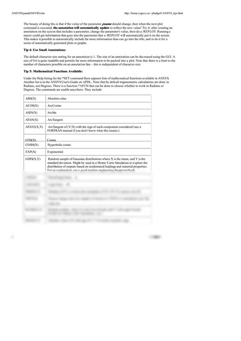 solution ansys tips return to home page fea and optimization