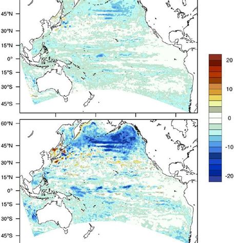 Difference In Mld M Annual Mean Top And Winter Mean Bottom