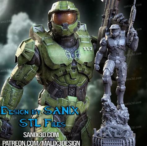 Master Chief 3d Printed Model Kit Etsy