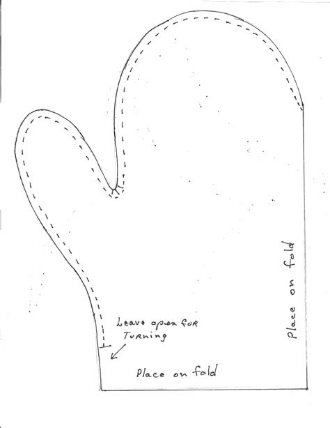 Free Printable Fleece Mitten Pattern