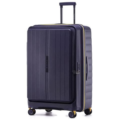 Tosca Cruiser Suitcase Easy Grip Handles Purple Yellow Travel Universe