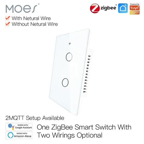 Moes Zigbee 벽 터치 스마트 조명 스위치