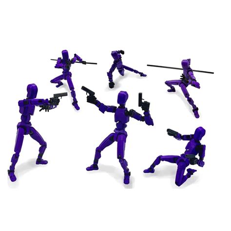 דמויות פעולה מודפסות ב 3d בערכה של 4 חלקים רב מפרקים וניתנים Temu