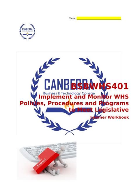 Implement And Monitor Whs Policies Procedures And Programs