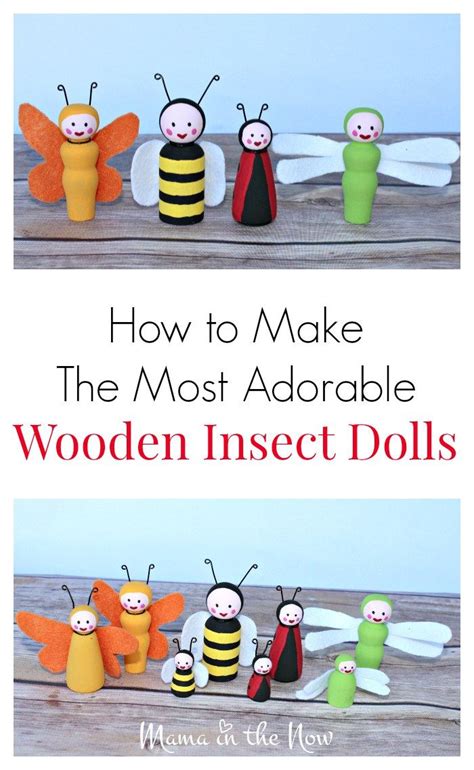 The Cutest Insect Peg Dolls Peg Dolls Wood Peg Dolls Clothespin Dolls