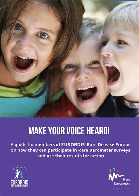 Make Your Voice Heard Rare Barometer Guide Eurordis Rare Diseases Europe
