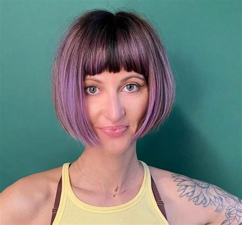 A Line Bob Hairstyles With Bangs For Flattering Looks