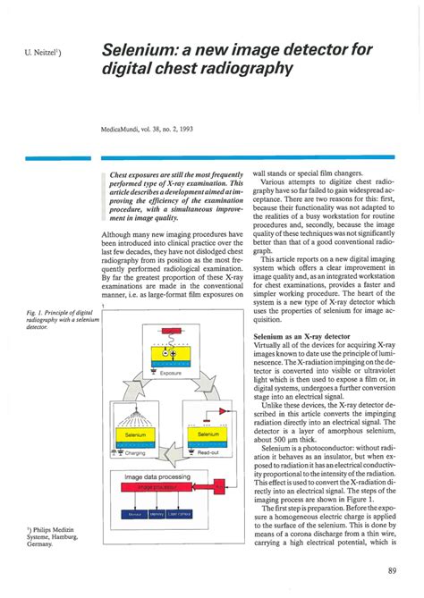 Pdf Selenium A New Image Detector For Digital Chest Radiography