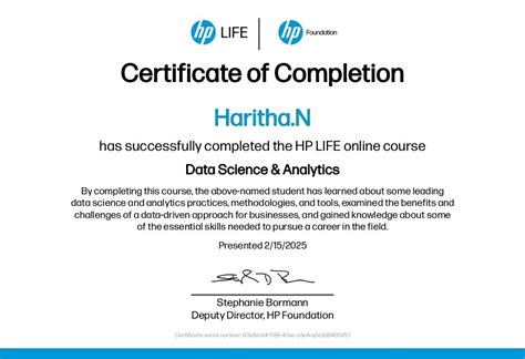 Datascience Analytics Certification Hplife Lifelonglearning