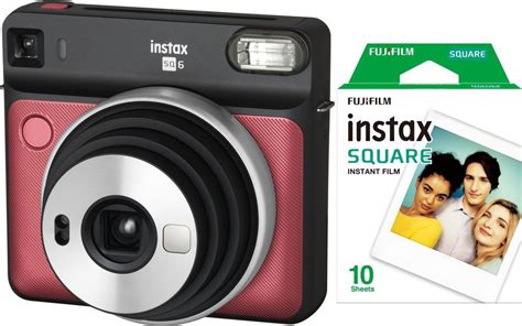 Фотоаппарат мгновенной печати Fujifilm Instax SQ 6 + картридж, красный ...