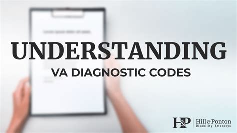 How To Read Va Diagnostic Codes Hill And Ponton Pa