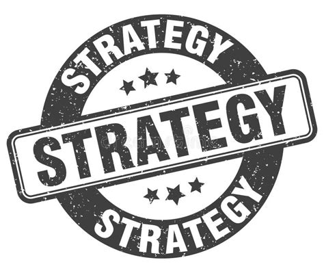 Strategy Stamp Strategy Label Round Grunge Sign Stock Vector Illustration Of Textured Stamp
