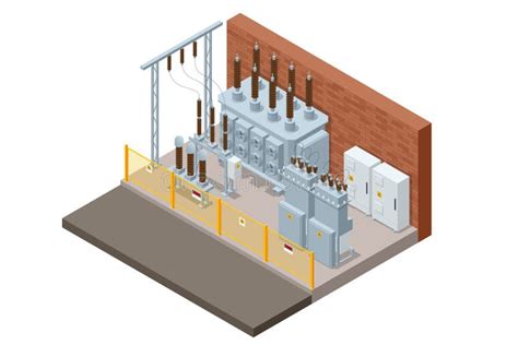 Electrical Substation 3d Icon Stock Illustrations 36 Electrical